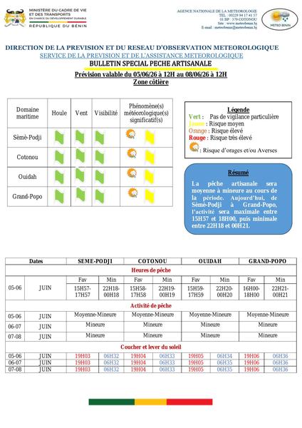 Bulletin Spécial Pêche du 05 Juin 2026